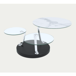 Espace Topper - Table basse extensible 3 plateaux Cadran